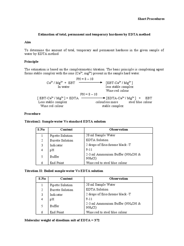 Determination of Dissolved Oxygen, Hardness, Chloride and Alkalinity Levels in Water Samples ...
