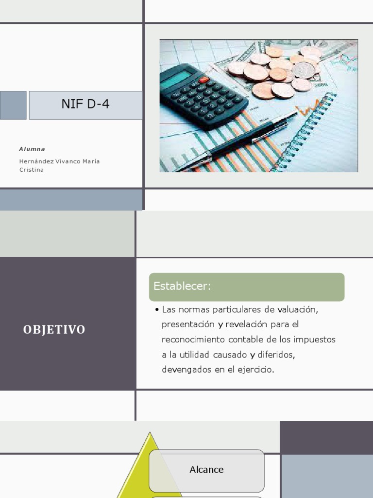 Presentación NIF D-4 | PDF | Contabilidad | Impuestos
