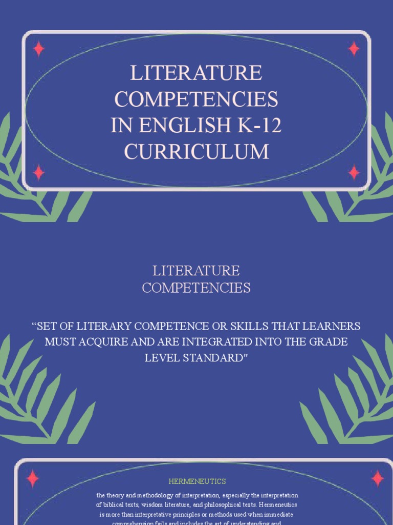 K-12 Literature Competencies Overview | PDF | Classics
