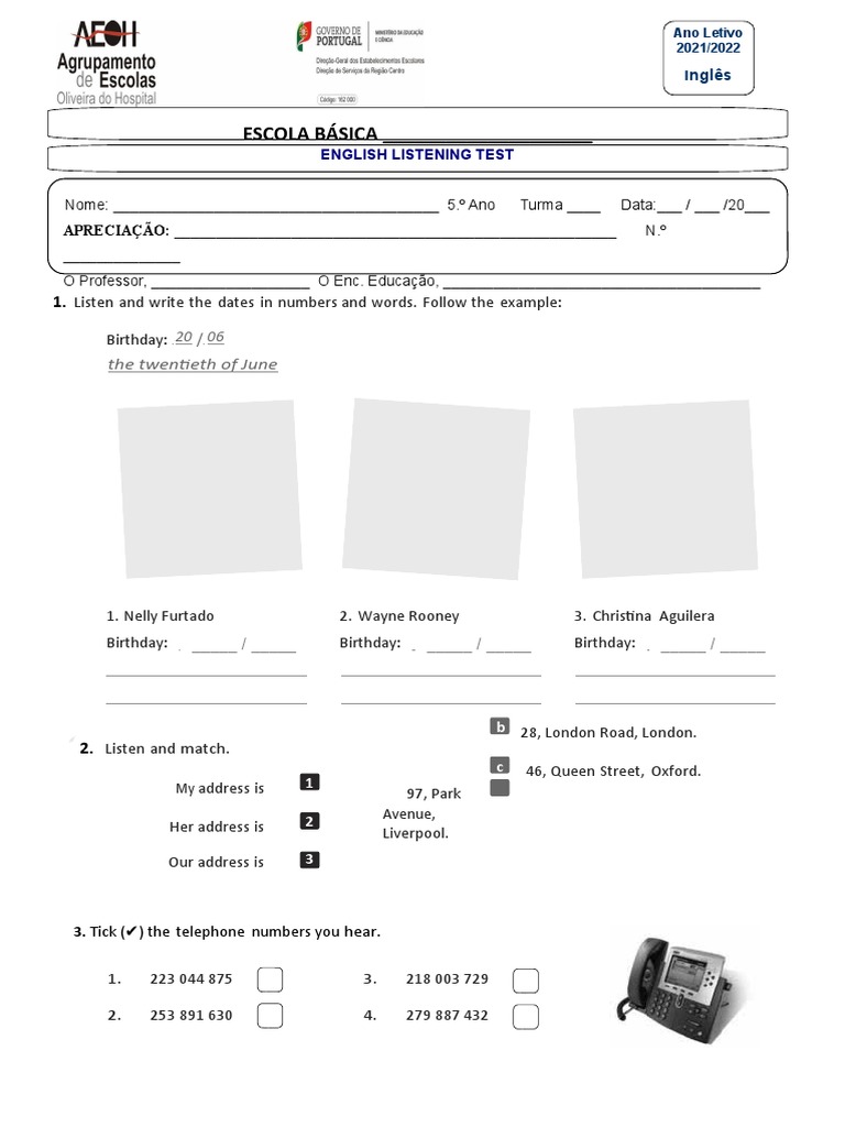 English Listening Test Instructions | PDF