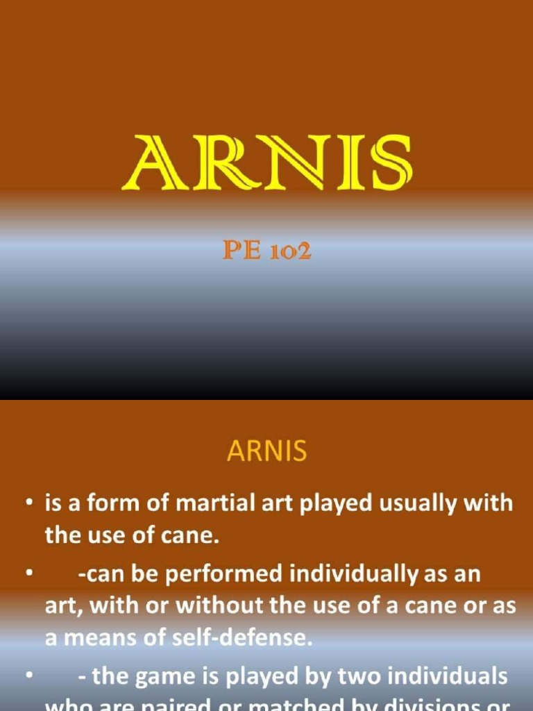 Pe Arnis | PDF | Individual Sports | Combat Sports