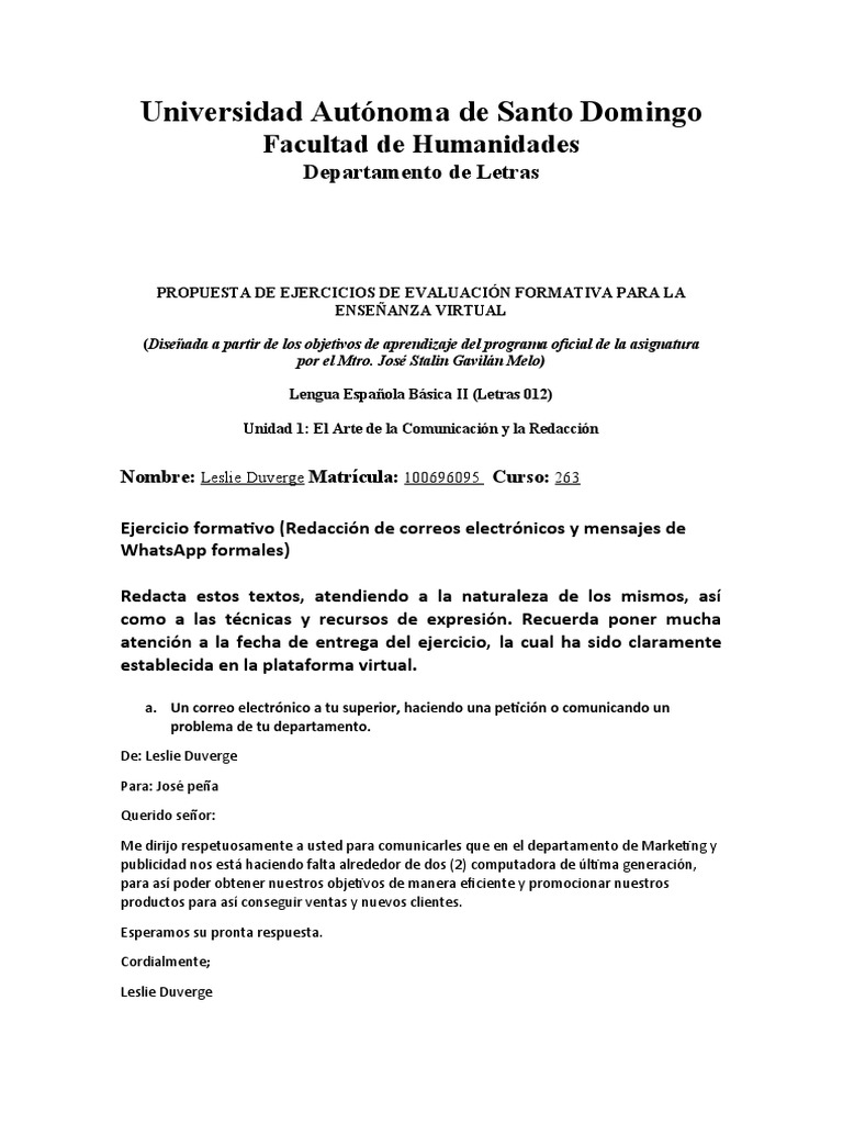 Ejercicios de Redacción Formal Virtual | PDF | Publicidad