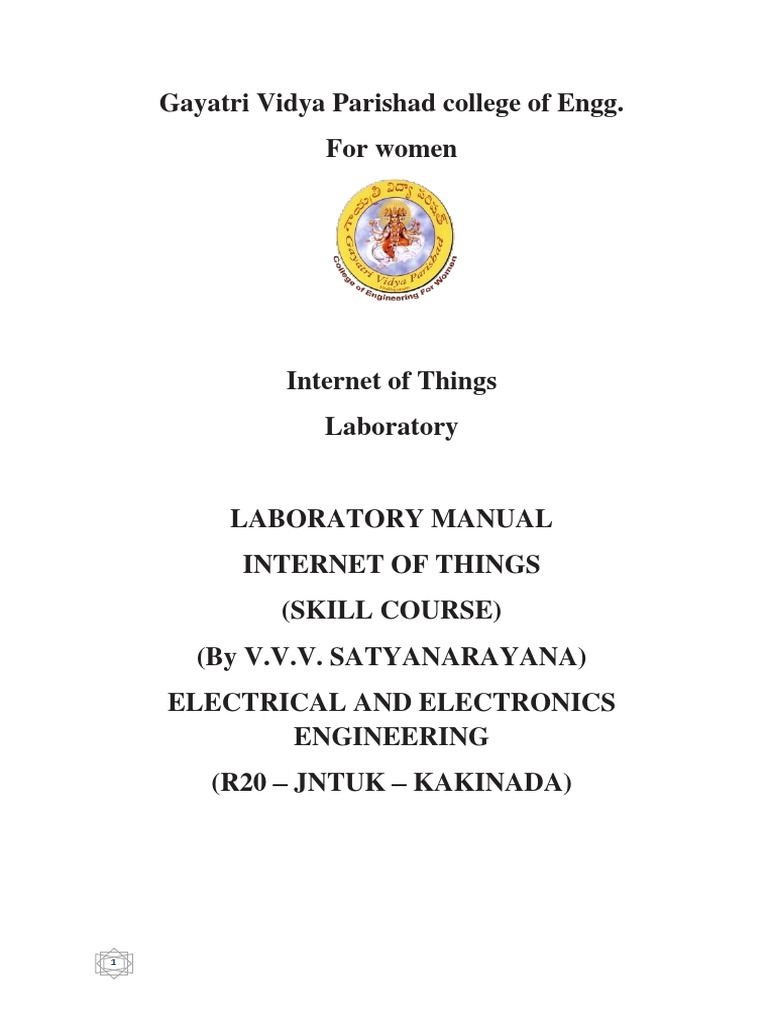 R20 JNTUK EEE IOT LAB Manual Final Print | PDF | Arduino | Computer ... R20 JNTUK EEE IOT LAB Manual Final Print | PDF | Arduino | Computer ...