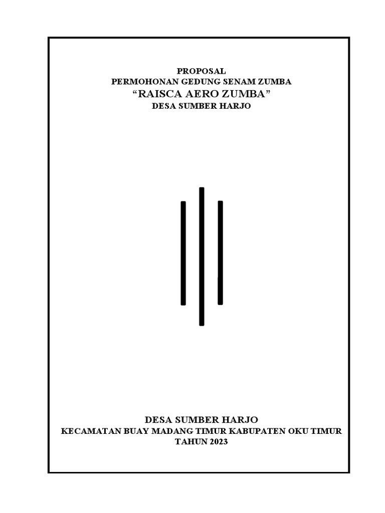 Proposal Gedung Senam Zumba | PDF