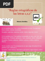Reglas de Uso de La C S Z y X para Segundo Grado de Secundaria | PDF | Adjetivo | Morfología ...