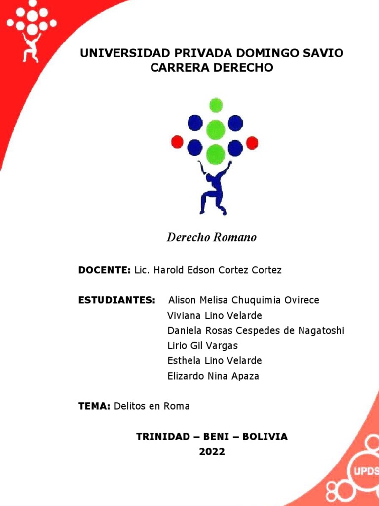 Delitos en Roma | PDF | Robo | Derecho penal