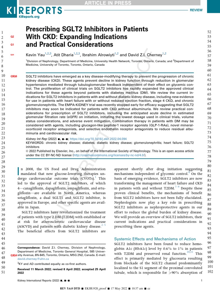 SGLT-2 in CKD | PDF | Chronic Kidney Disease | Heart Failure