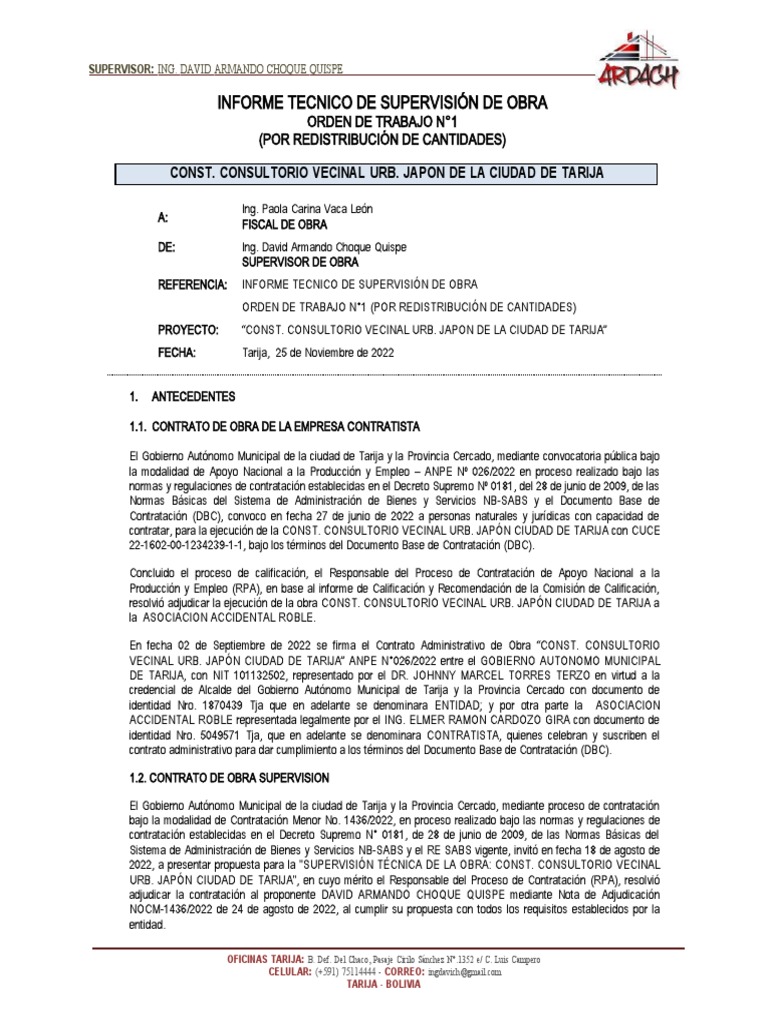 Informe Tecnico Odt 1 | PDF | Seguro | Reaseguro
