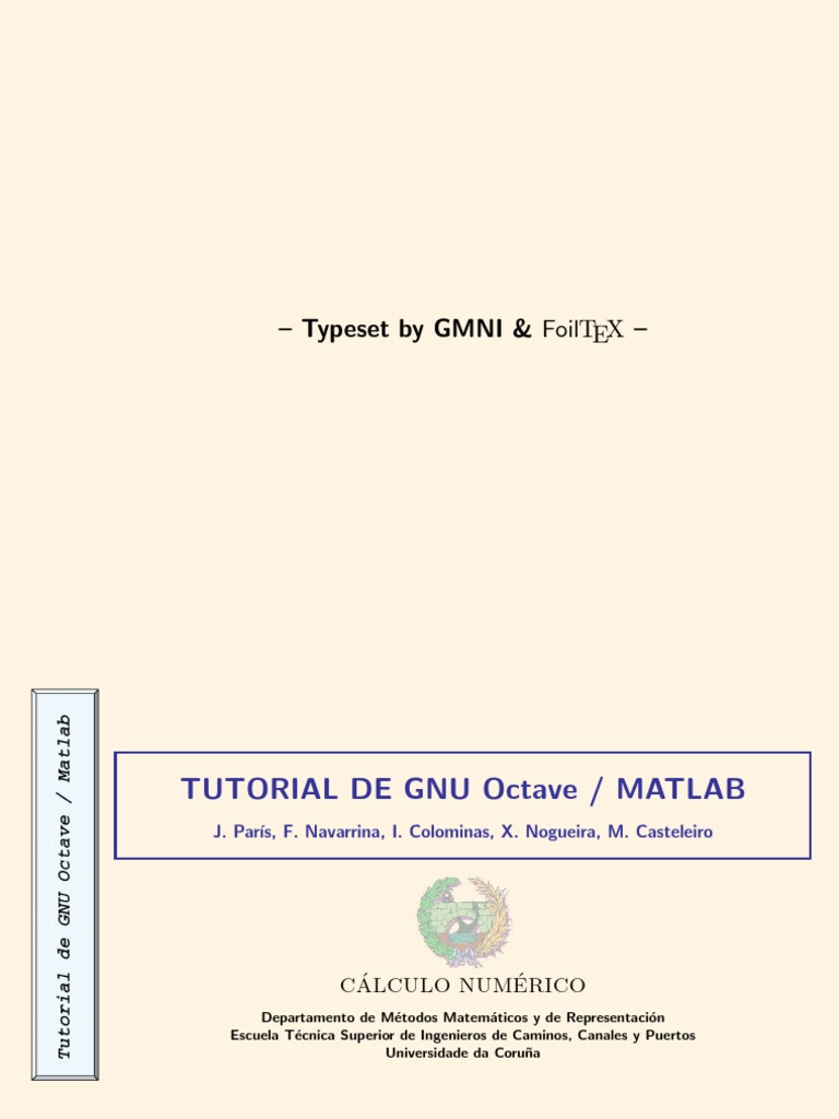 Tutorial de GNU Octave y MATLAB | PDF | Matlab | Archivo de computadora