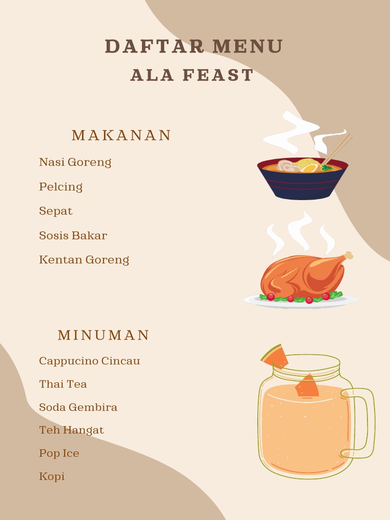 Contoh Minimalis Daftar Menu Makanan | PDF
