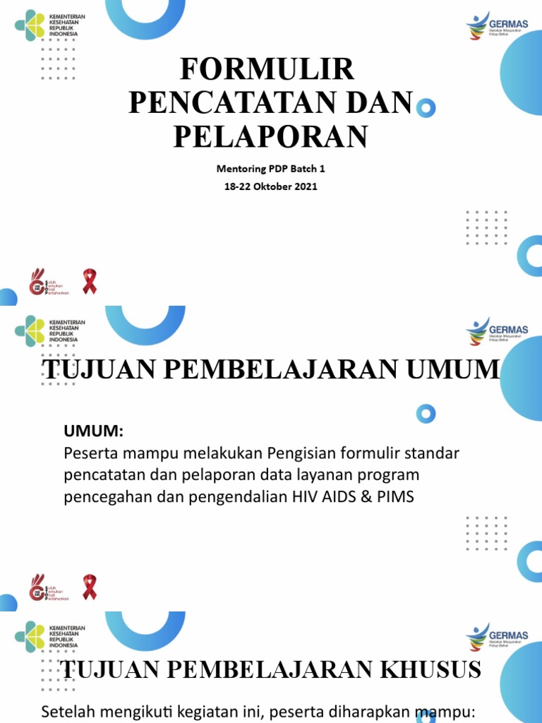 Formulir Pelaporan HIV & PIMS | PDF