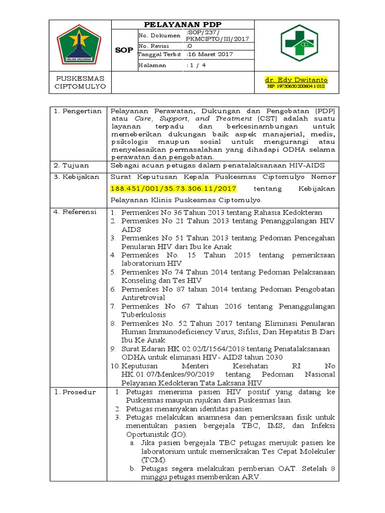 Sop Layanan PDP | PDF