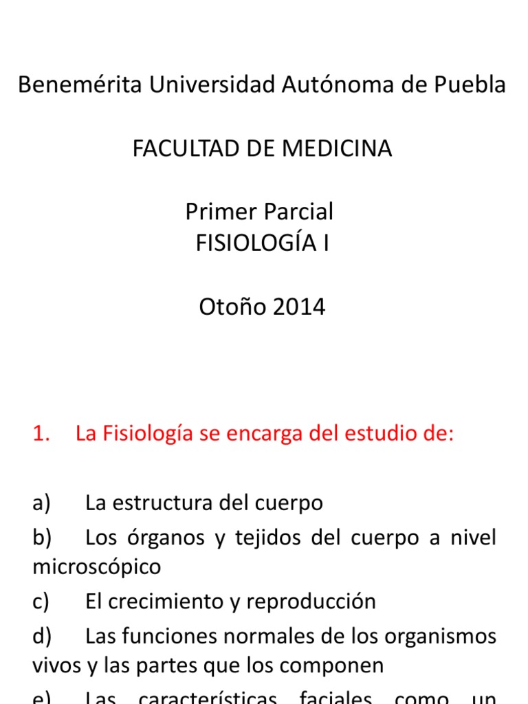 Examen Fisio 1 | PDF | Potencial de acción | Músculo