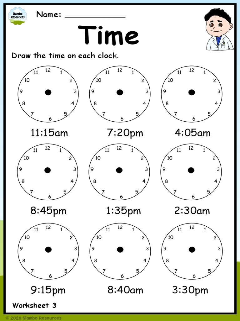 Grade 4 Time Worksheet 3 | PDF