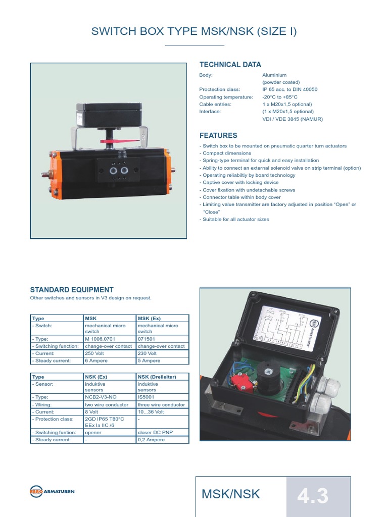 Ebro MSK-NSK | PDF | Switch | Electrical Connector