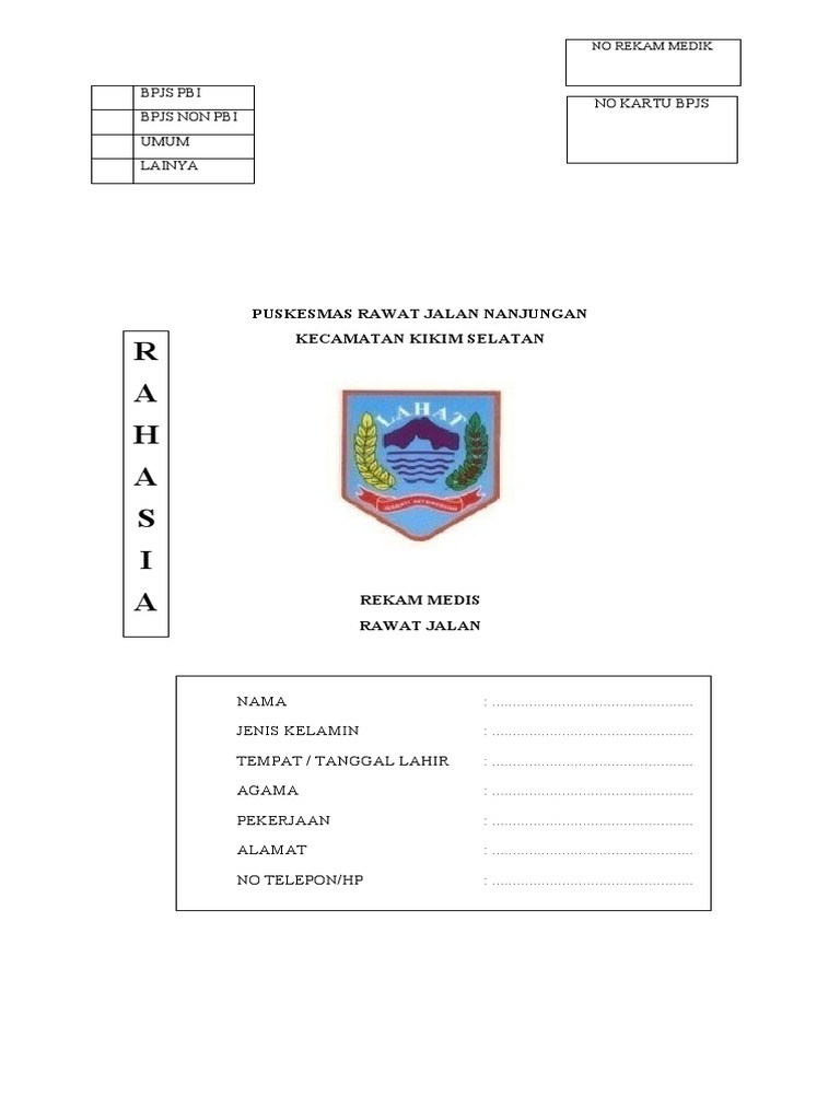 Contoh STATUS PASIEN (RM) | PDF