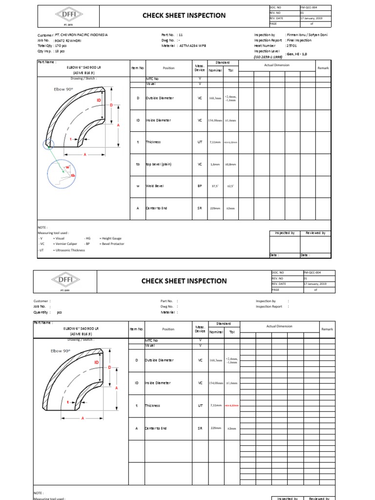 Elbow 6 s40 90d LR - Ok | PDF | Mechanical Engineering