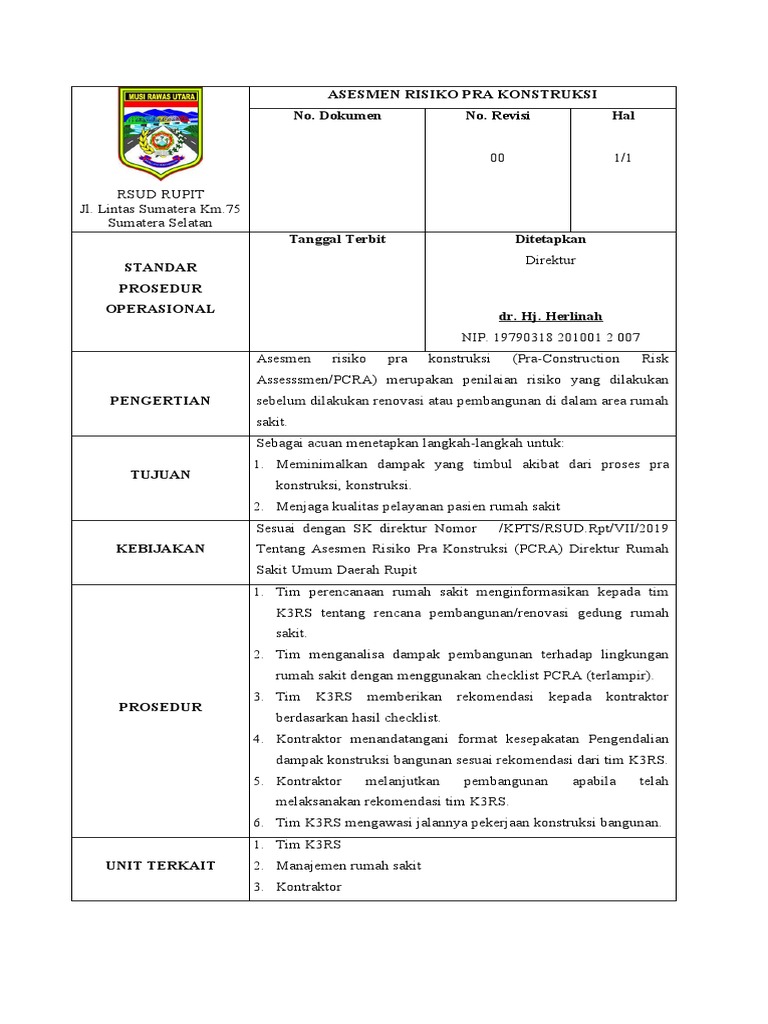 SOP Pra Konstruksi | PDF