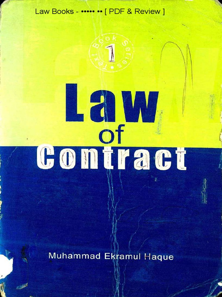 Law of Contract - DR Muhammad Ekramul Haque - Watermark | PDF | Guarantee | Surety