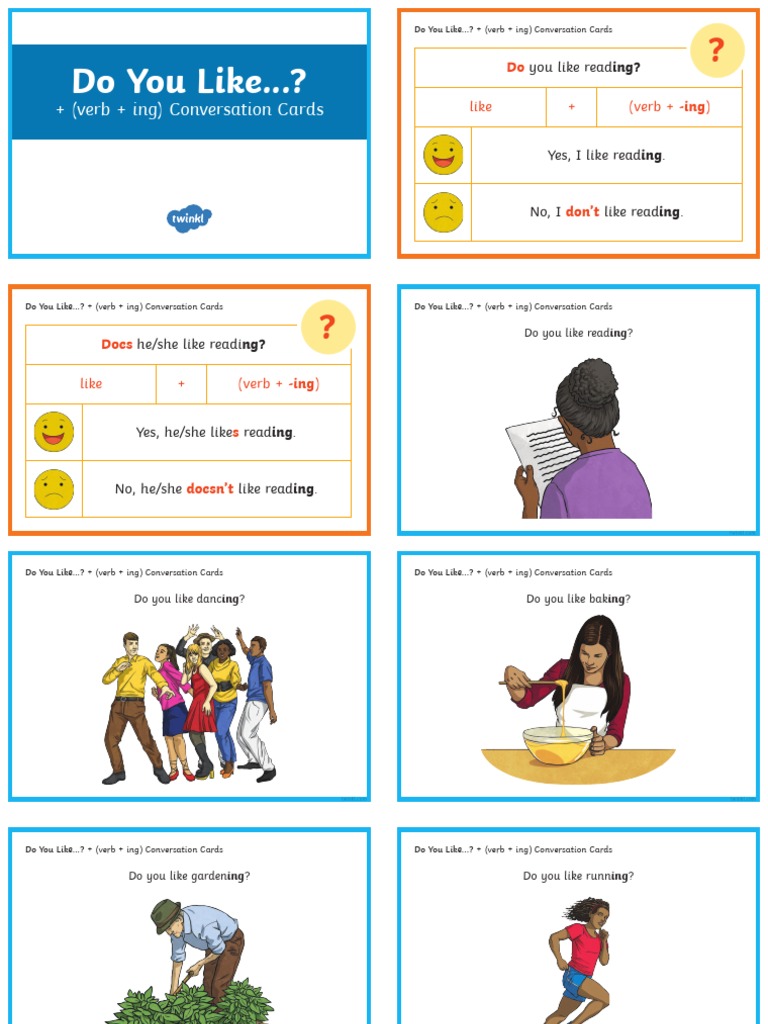 Do You Like...? Conversation Cards | PDF | Home | Nutrition