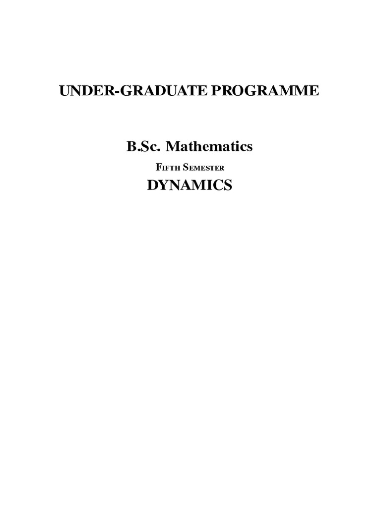 Dynamics | PDF | Velocity | Euclidean Vector