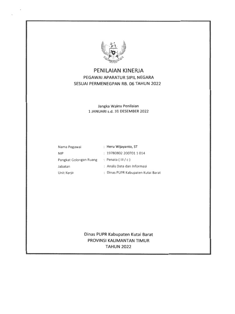 SKP Lurah Melak Ulu | PDF