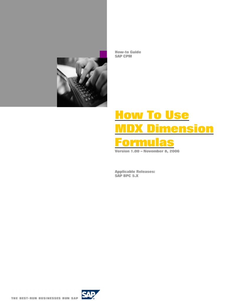 How To Use MDX Dimension Formulas - v1 | PDF | Sql | Hierarchy