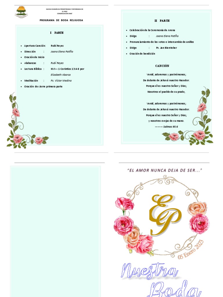 Programa de Bodas | PDF