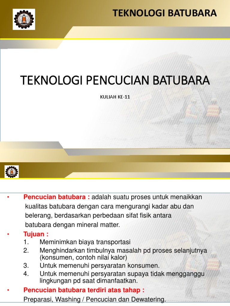 Tekbat 21-Pengolahan Batubara | PDF