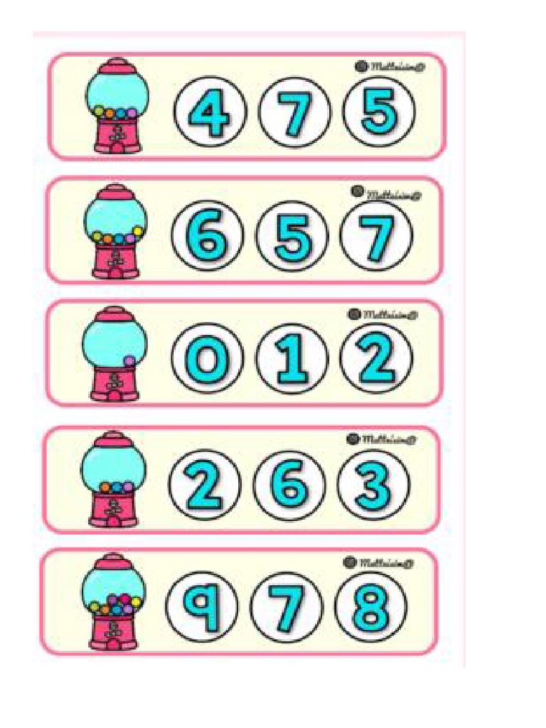 Contando Dulces Del 1 Al 10 | PDF