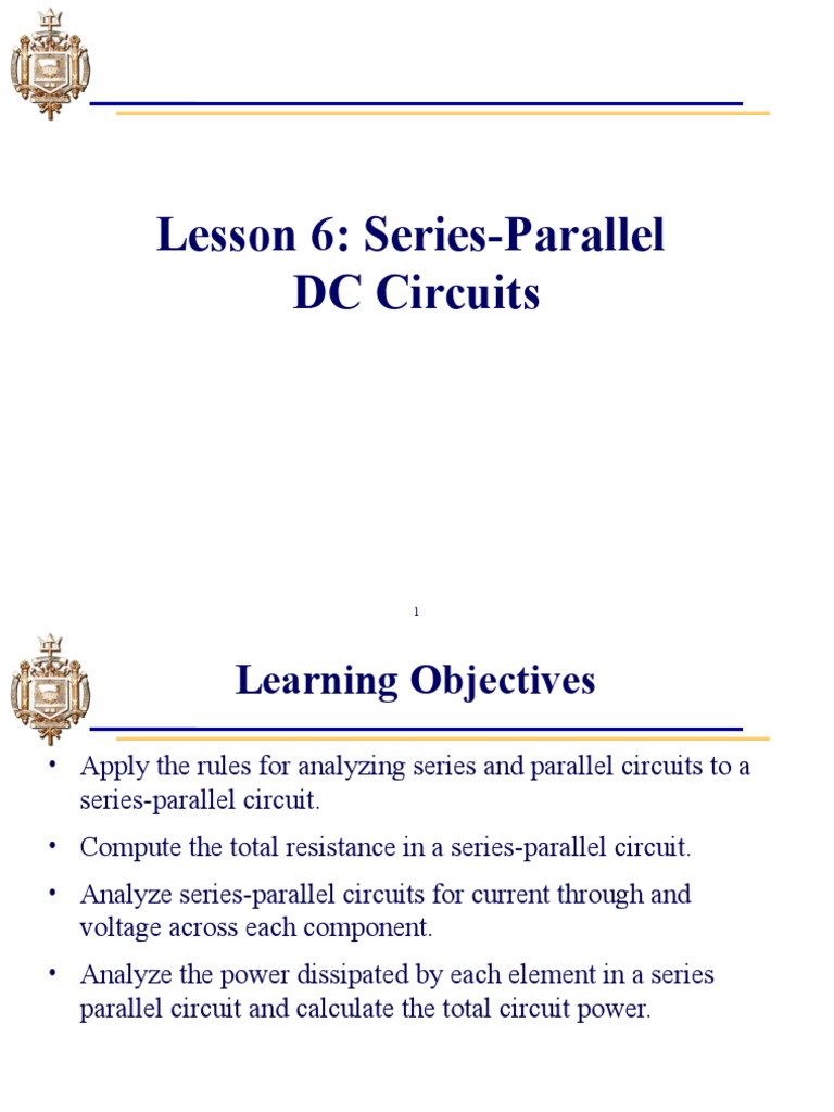 EE301 Lesson 06 Series Parallel Circuits | PDF | Electrical Network | Series And Parallel Circuits