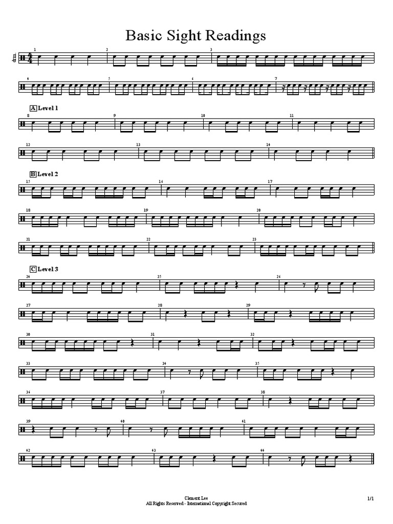 Basic Sight Readings | PDF
