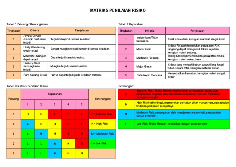 Matriks Penilaian dan Pengendalian Risiko | PDF
