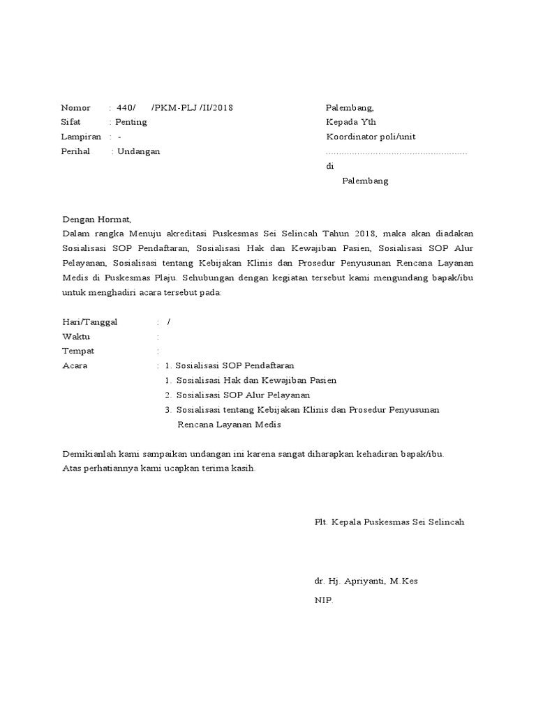 Surat Undangan | PDF | Kesehatan Holistik