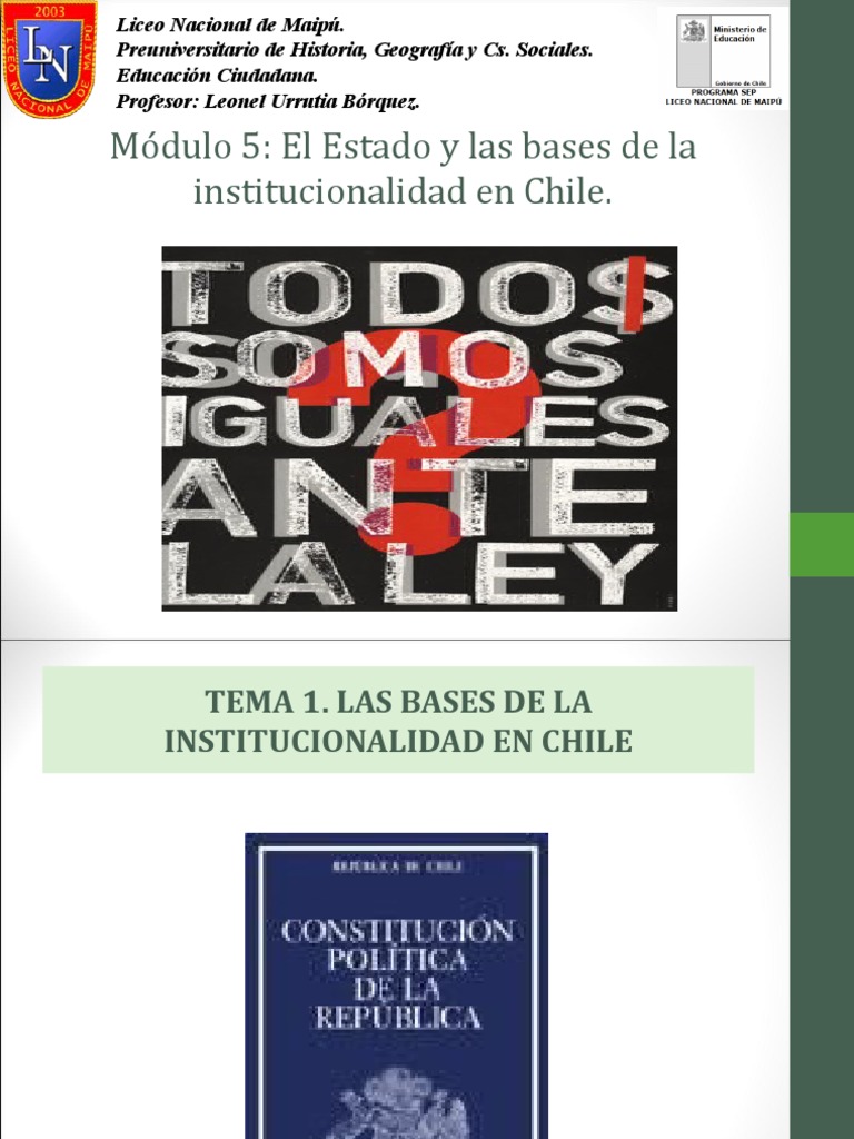 Bases de La Institucionalidad y Poderes Del Estado | PDF | Constitución ...