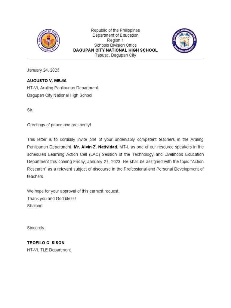 LAC Speaker Invitation | PDF