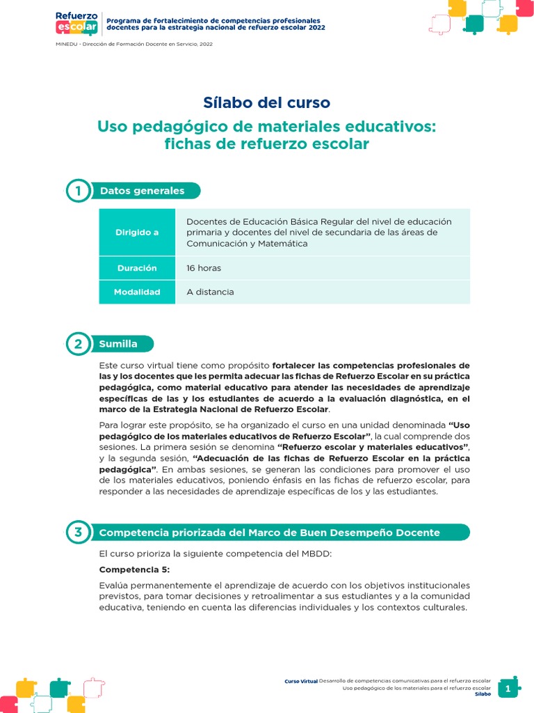 Sílabo | Descargar gratis PDF | Maestros | Educación primaria