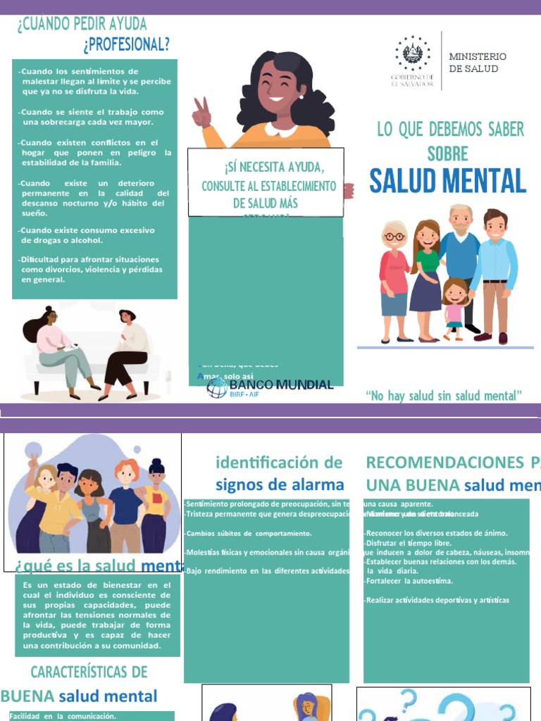 3.triptico Lo Que Debemos Saber de La Salud Mental | PDF | Salud mental ...
