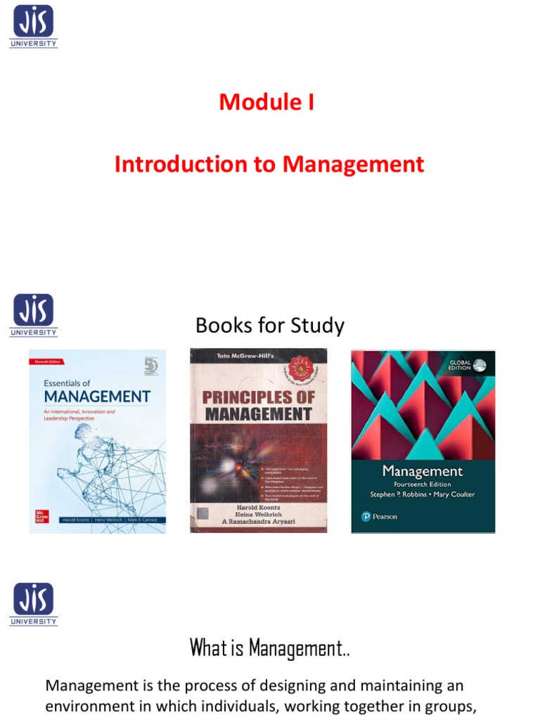 Module I Introduction To Management | PDF | Human Resources | Creativity