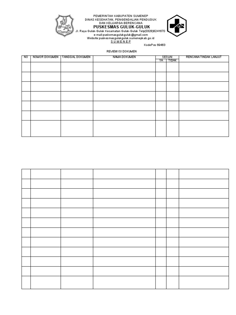 Form Review Dokumen | PDF