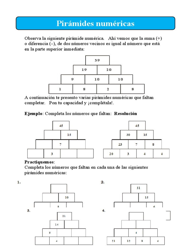 Piramides Numericas | PDF