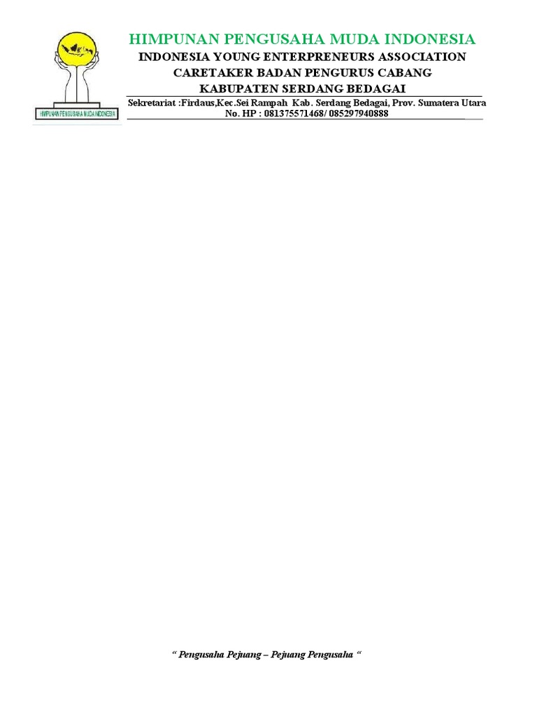 Kop Surat BPC Hipmi | PDF Kop Surat BPC Hipmi | PDF