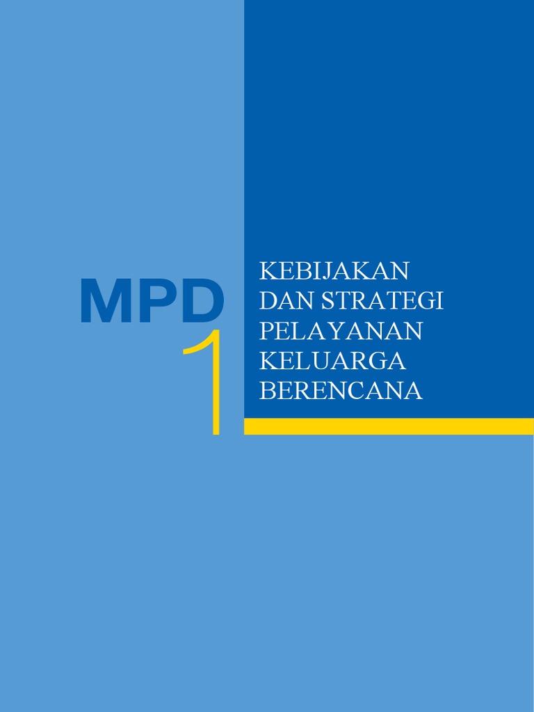 MPD 1 - Kebijakan Dan Strategi Pelayanan Keluarga Berencana | PDF