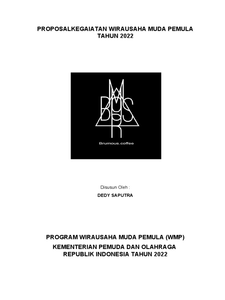 Proposal Bantuan Dana Wirausaha Muda | PDF | Bisnis