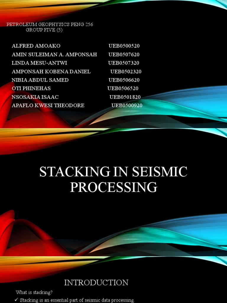 Stacking - in - Seismic - Processing (1) 111 | PDF | Reflection ...