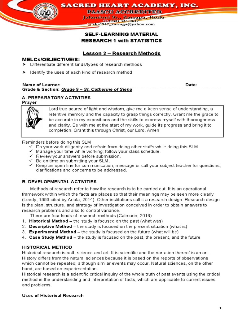 2022-2023 - Research Methods | PDF | Science | Experiment