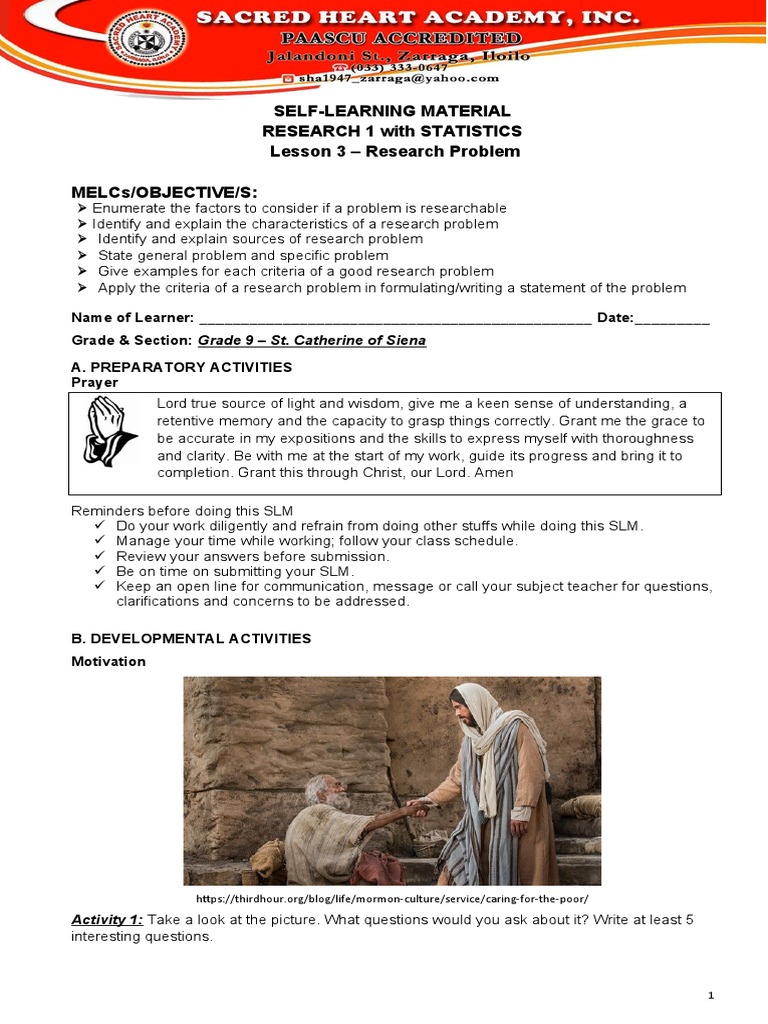 Research Problem Identification Guide | PDF | Question | Science