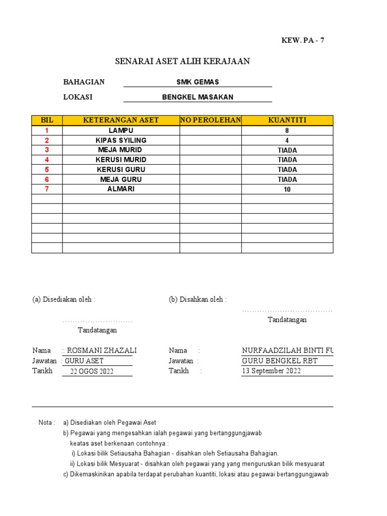 Kew Pa7 RBT BLK MASAKAN | PDF