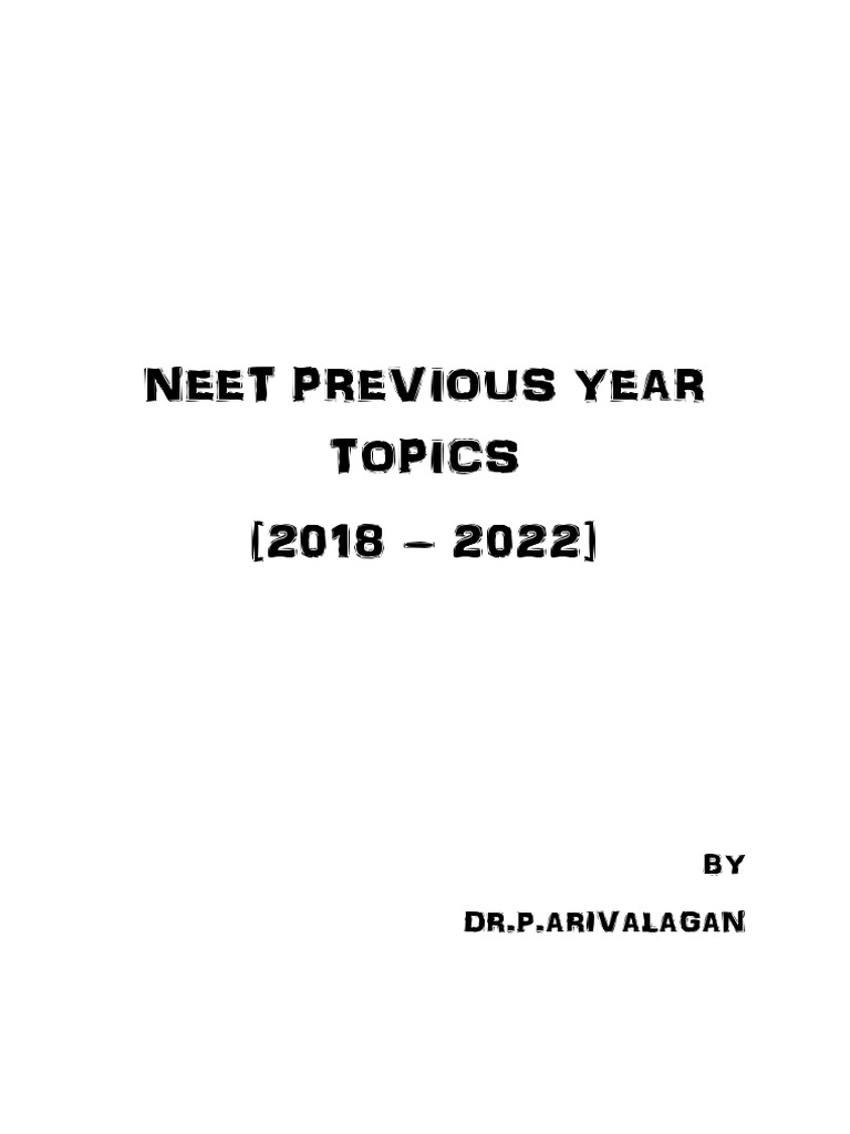 NEET PG PYT (2018 To 2022) | PDF | Pregnancy | Ear