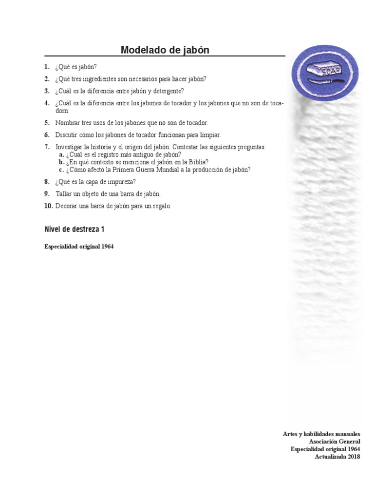 Modelado de Jabon | PDF | Jabón